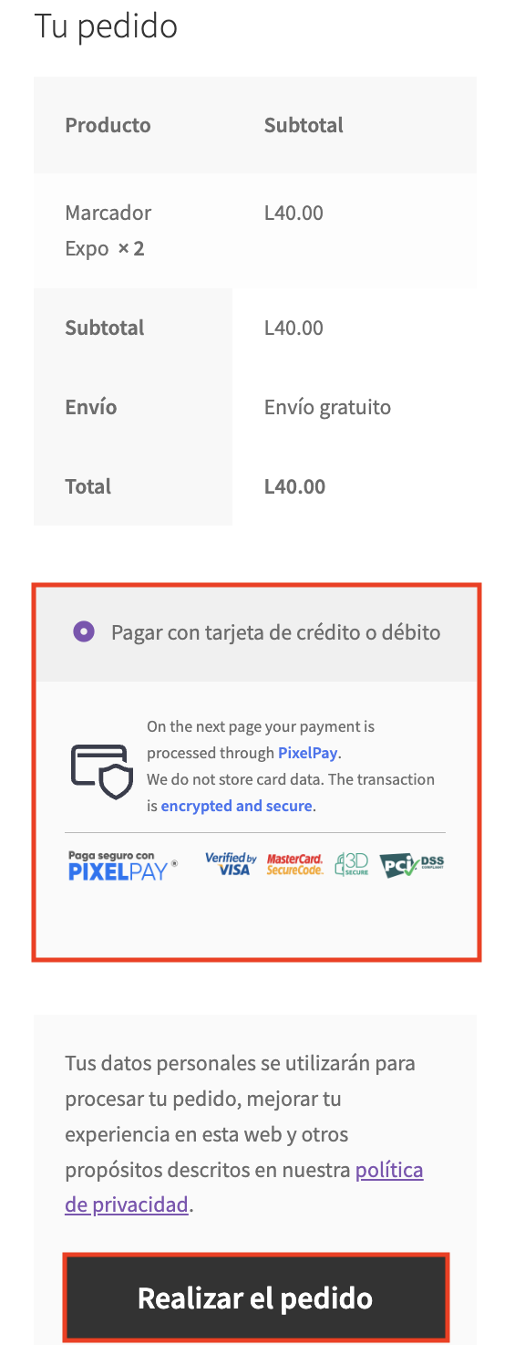 Integración de PixelPay a WooCommerce – PixelPay